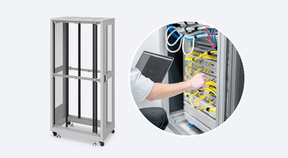 CP-SVN4210MGYN【19インチサーバーラック メッシュパネル仕様 CP-SVN4210MGYN【19インチサーバーラック メッシュパネル仕様